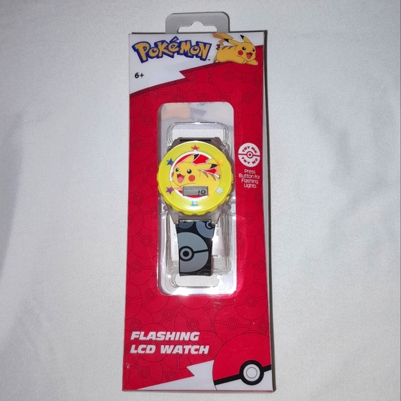 Target | Accessories | Pokmon Pikachu Flashing Lcd Watch With Black ...
